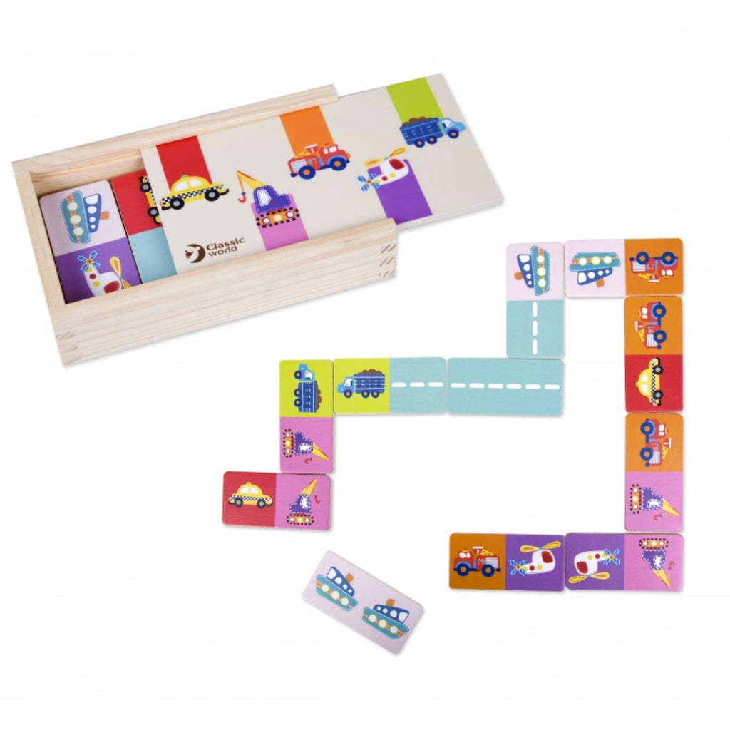 Transport- wooden domino game for kids – meKID