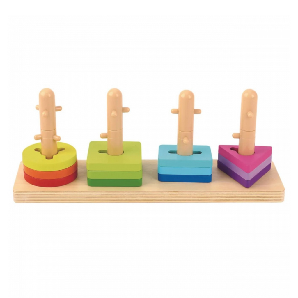 Wooden Geometric Block Sorter - 13 Pcs – meKID