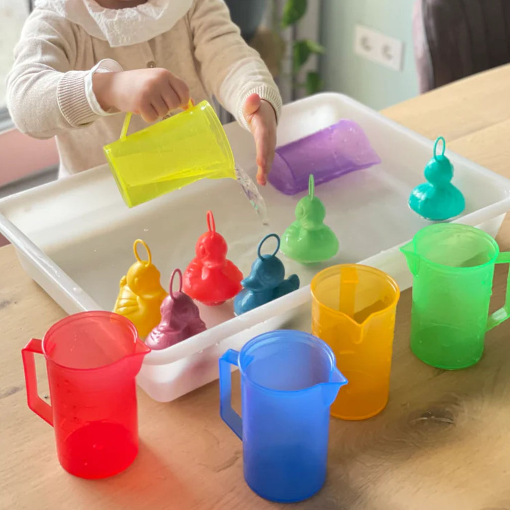 Translucent rainbow colour jugs for water and sensory play – meKID